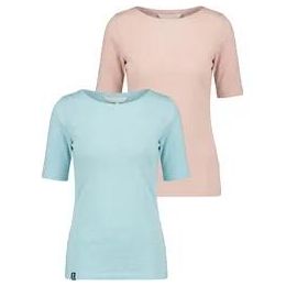 alife and kickin Rundhalsshirt ALIFE & KICKIN "Damen HildeAK A Kurzarmshirt, Shirt", Damen, Gr. XL, ice, blossom, 100% Baumwolle (Bio), Shirts Rundhalsshirt, leichtes Sommer-Top aus Bio-Baumwolle mit Halbarm