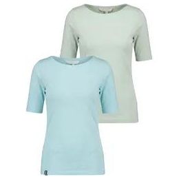 alife and kickin Rundhalsshirt ALIFE & KICKIN "Damen HildeAK A Kurzarmshirt, Shirt", Damen, Gr. XL, ice, fresh mint, 100% Baumwolle (Bio), Shirts Rundhalsshirt, leichtes Sommer-Top aus Bio-Baumwolle mit Halbarm