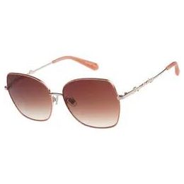 Sonnenbrille Superdry "Modell 995062", Damen, ros&eacute;, orange, metallic, Sonnenbrillen Sonnenbrille, Form Butterfly, Logoschriftzug auf B&uuml;gel, Metallfassung