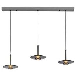 NEUHAUS PURE LED Pendelleuchte "PURE Vitrum", platinfarben, 3, &Oslash; 22cm H: 80cm, 1 Stk., Leuchten, Comfort Lift, dimmf&auml;hig &uuml;ber separaten Tronicdimmer, LED Pendelleuchte