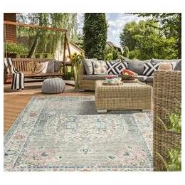 Teppich the carpet "Palma Orient", grau, H:4mm &Oslash;:120cm, Polypropylen, Teppiche, Teppich, Outdoor moderner robuster In und Outdoor Teppich