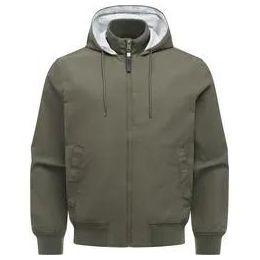 Outdoorjacke Ragwear "Crusien Hood YOUMODO", Herren, Gr. XXL (56), olivgr&uuml;n, Obermaterial: 65% Baumwolle, 35% Polyester. Innenfutter: 100% Baumwolle. &Auml;rmelfutter: 100% Polyester, gerade h&uuml;ftbedeckend, hoch geschlossener Ausschnitt, Rippstrickb&uuml;ndchen, Jacken Outdoorjacke, Leichte &Uuml;bergangsjacke mit Kapuze
