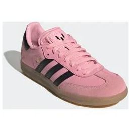 Sneaker Adidas PERFORMANCE "SAMBA MESSI KIDS", M&auml;dchen, Gr. 35, light pink, core schwarz, gum4, Leder, Schuhe Sneaker, f&uuml;r Kinder & Jugendliche