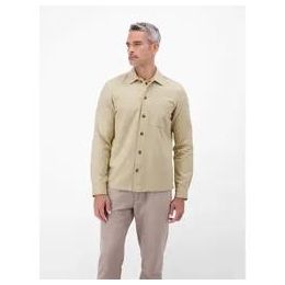 Langarmhemd Lerros "Overshirt aus 100 % Baumwolle, unifarben", Herren, Gr. 3XL, Normalgr&ouml;&szlig;en, soft stone, 100% Baumwolle, Hemden