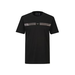 19V69 Italia T-Shirt 'Rafael New Banderole' Herren Gr&ouml;&szlig;e XXL silbergrau / schwarz