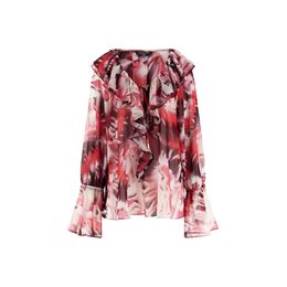 Marciano Los Angeles Bluse Damen Gr&ouml;&szlig;e L dunkellila / rosa / rot / wei&szlig;