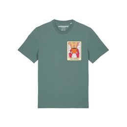 Watapparel T-Shirt 'Tarot The Coffee' Herren Gr&ouml;&szlig;e XXXL creme / jade / orange / pitaya