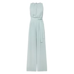 Zero Jumpsuit mit Bindeg&uuml;rtel Damen Gr&ouml;&szlig;e XS silber