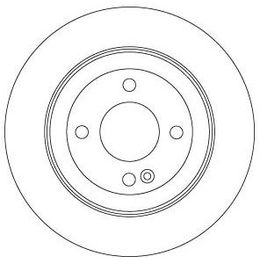TRW Bremsscheibe DF7928 hinten rechts links voll 262mm f&uuml;r HYUNDAI KIA (BEIJING) 58411-C8000 58411-0U300 584110U300
