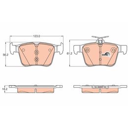 TRW Bremsbelagsatz, Scheibenbremse GDB1957 links rechts f&uuml;r SKODA AUDI (SAIC) VW SEAT (FAW) CUPRA 3Q0698451AA 5Q0698451AG 5G0698451