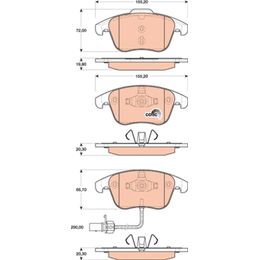TRW Bremsbelagsatz, Scheibenbremse GDB1814 vorne rechts links f&uuml;r SKODA VW AUDI 8K0698151P 8K0698151A 8K0698151F