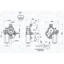 MAGNETI MARELLI Wischermotor 064342011010 hinten 12V f&uuml;r FORD 1554048 1671595 9S51-17K441-AA