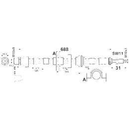 ATE Bremsschlauch 24.5118-0688.3 vorne rechts links f&uuml;r BMW 34326775261