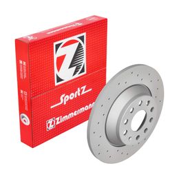 Zimmermann Bremsscheibe 600.3252.52 hinten rechts links Gelocht 300mm f&uuml;r SKODA (SVW) VW (FAW) MG AUDI VAG 3QD615601 10464822 3Q0615601A