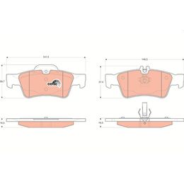 TRW Bremsbelagsatz, Scheibenbremse GDB1546 vorne rechts links f&uuml;r MERCEDES-BENZ (BBDC) DAIMLER 0054209420 0064200120 A006420012041