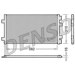 DENSO Kondensator, Klimaanlage DCN09101 562x310x16 f&uuml;r FIAT 46799872 46799862