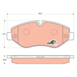 TRW Bremsbelagsatz, Scheibenbremse GDB1698 vorne rechts links mit Zubeh&ouml;r f&uuml;r VW MERCEDES-BENZ 0054202120 A9064211600 A9104204000