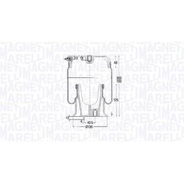 MAGNETI MARELLI Federbalg, Luftfederung 030607020185 f&uuml;r IVECO 500312049 5803552006