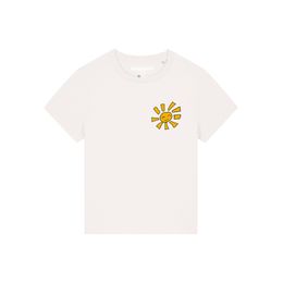 Watapparel T-Shirt 'Sonne, Sommer, Sonnenschein' Damen Gr&ouml;&szlig;e S gelb / offwhite