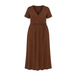 Stil Diva Kleid Damen Gr&ouml;&szlig;e 44 schoko / wei&szlig; Winterkleid