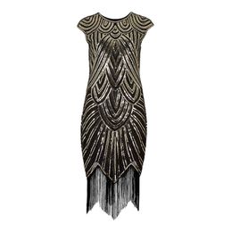 Apricot Art Deco Sequin Fringe Mini Dress ' ' Damen Gr&ouml;&szlig;e 34 schwarz Winterkleid