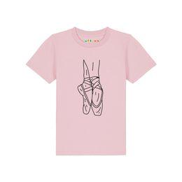 Watabout.kids T-Shirt 'Ballett Spitze' Jungen Gr&ouml;&szlig;e 128 rosa / schwarz
