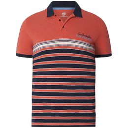 Jan Vanderstorm Poloshirt 'Markur' Herren Gr&ouml;&szlig;e XL marine / hellblau / mandarine / wei&szlig;