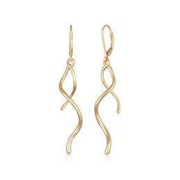Elli Ohrringe 925 Sterling Silber Spirale, Wellen in Gold | Gr.: onesize