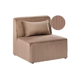 Beliani Sofaelement LEMVIG in Beige - (W) 83 x (H) 78 x (L) 83 cm | Gr.: onesize