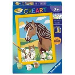 Ravensburger Verlag GmbH Nonbook - CreArt, Malen nach Zahlen Kinder - Pferd und K&auml;tzchen | Gr.: onesize