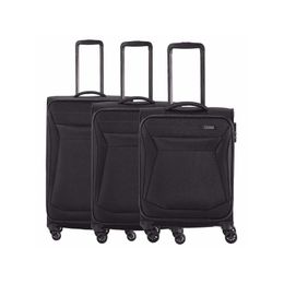 Travelite Chios - 4-Rollen-Trolley Set 3tlg. (schwarz) in schwarz | Gr.: onesize
