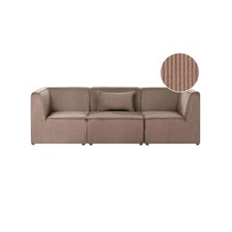 Beliani 3-tlg Modulsofa LEMVIG in Beige | Gr.: onesize