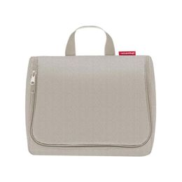 Reisenthel cosmetics toiletbag XL - Kulturbeutel 28 cm (twist navy) in herringbone sand | Gr.: onesize