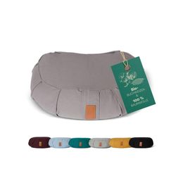 DoYourFitness Yoga-Kissen Ganesh gef&uuml;llt Buchweizen grau Halbmond grau | Gr.: onesize