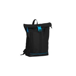 Daniel Ray DRS25.1491 Newcastle Rolltop Backpack L 11 black/blue Schnalle | Gr.: onesize
