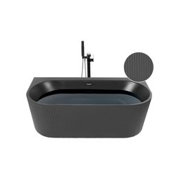 Beliani Badewanne GOCTA in Schwarz - (W) 80 x (H) 60 x (L) 170 cm | Gr.: onesize