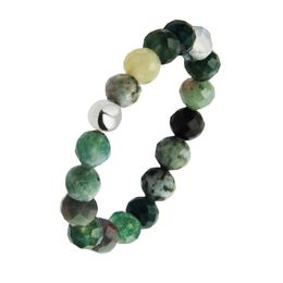 GOOD.designs Perlenring in Gr&uuml;ner Achat | Gr.: onesize
