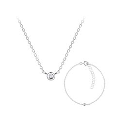 Alexander York Schmuckset Kette - Anh&auml;nger & Armband SOLIT&Auml;R in 925 Silber - 3-tlg. in silber | Gr.: onesize
