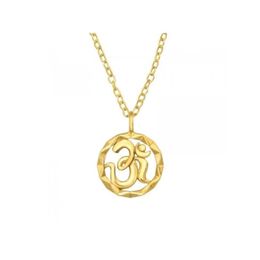 Alexander York Kette mit Anh&auml;nger Om YOGA SYMBOL in Gold aus 925 Silber - 2-tlg. in gold | Gr.: onesize