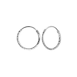 Alexander York Ohrringe - Creolen Diamantschliff (1,2 x 16 mm) in 925 Silber - 2-tlg. in silber | Gr.: onesize
