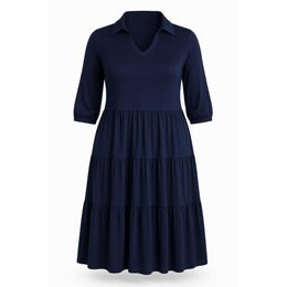 Stil Diva Kleid Damen Gr&ouml;&szlig;e 48 navy Winterkleid
