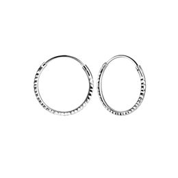 Alexander York Ohrringe. Creolen Diamantschliff (1,2 x 18 mm) in 925 Silber - 2-tlg. in silber | Gr.: onesize