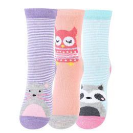 Cotton Prime 6 Paar Kinder Socken - Tiermotive in Bunt | Gr.: 31-34