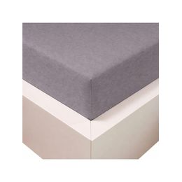 Traumschloss Premium Plus Edel-Jersey Spannbettlaken in grau | Gr.: 140-160 x 200-220 cm