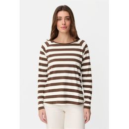 Camel Active Langarmshirt aus reiner Baumwolle in Braun | Gr.: M