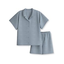 Calida Kurz-Pyjama mit Kn&ouml;pfen in dark denim | Gr.: 164-170