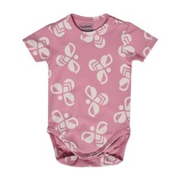 Hummel Kinder Kurzarmbody "Hmlmini Bold Bee Aop Body S/S" in Rosa | Gr.: 86