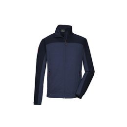 Killtec Powerstretchjacke mit verschliebaren Taschen und Stehkragen in Blau | Gr.: 4xl