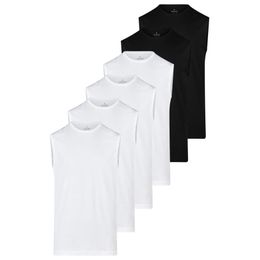Ragman Unterhemd / Tanktop Basic in Wei&szlig; / schwarz | Gr.: L