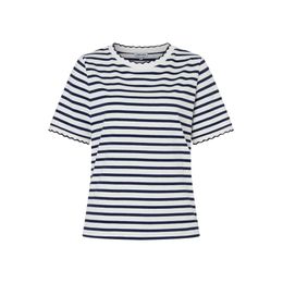 More & More More & More maritimes Basic-Shirt, gestreift in offwhite/marine | Gr.: 40